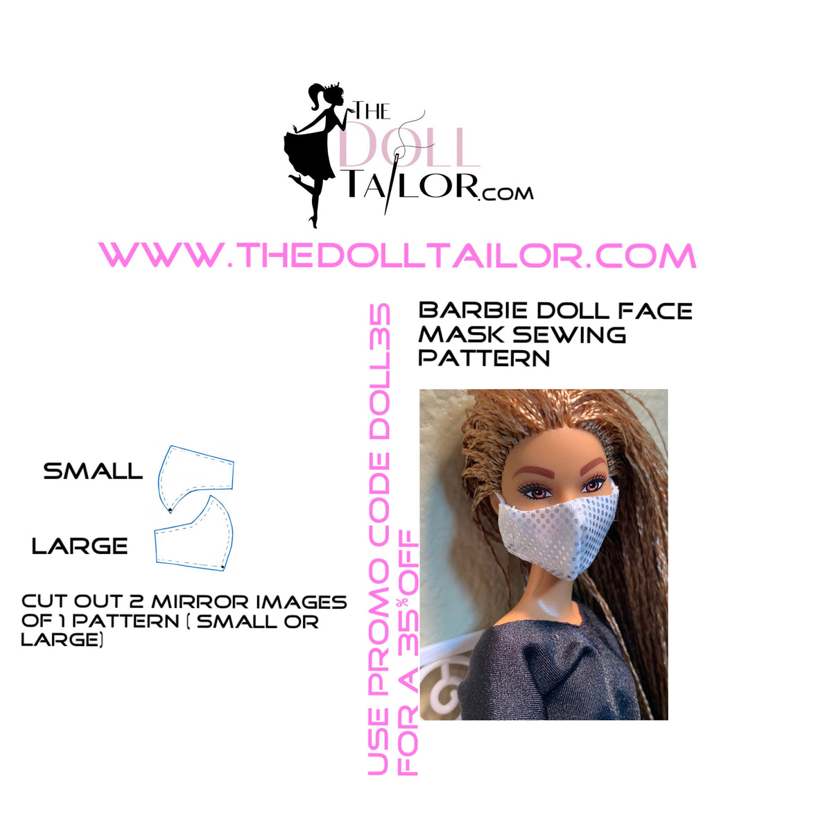 How to sew a face mask for Barbie Dolls – The Doll Tailor