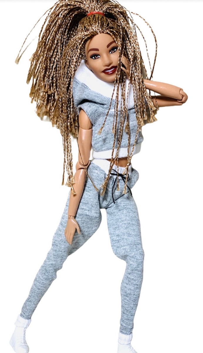 Grey sweatpants for Barbie Doll – The Doll Tailor