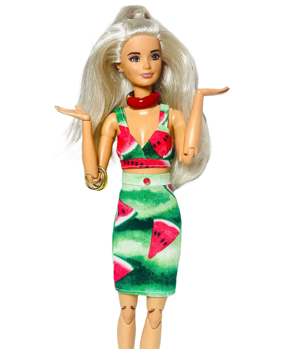 Watermelon skirt for barbie doll – The Doll Tailor